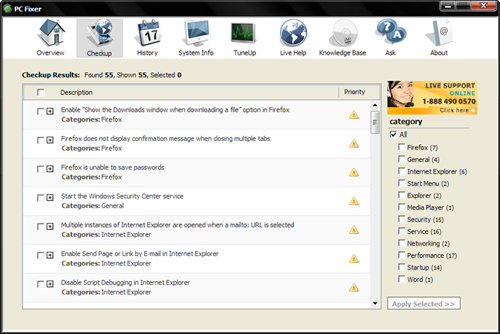 PC Fixer, a simple system tweaker for casual users